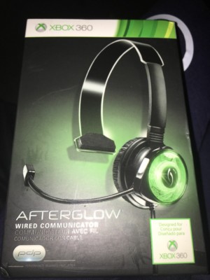 PDP Afterglow Wired Communicator Green Headset for Microsoft XBOX 360 ...