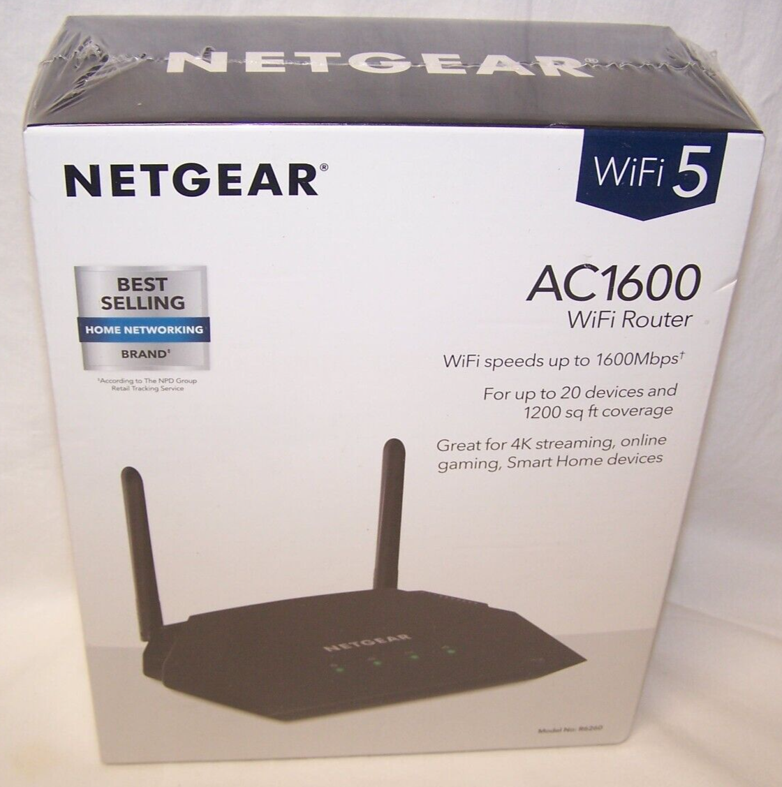 NETGEAR Ac1600 Smart WiFi Dual Band Gigabit Router - R6260, New/Factory ...
