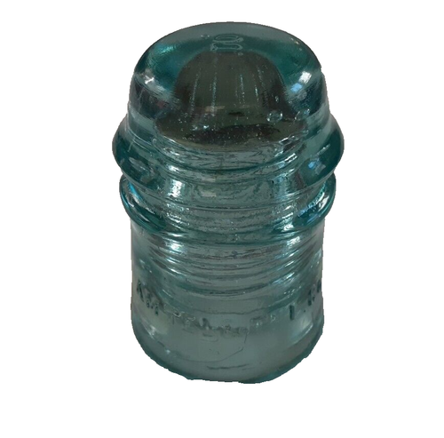 Crown Top Embossed Light Aqua CD 121 AM. TEL & TEL Co Glass Insulator ...