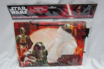 Disney Star Wars CPO,R2D2, BB8 11.25" Dry Erase Board Pad with Marker ...