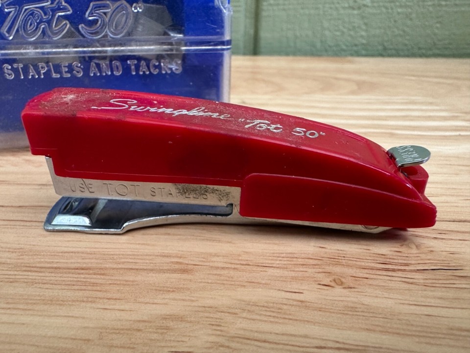 Swingline Stapler Tot 50 Case Staples Vintage Red Collector Mini Gag ...