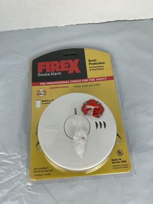 FIREX Smoke Alarm w/ Easy Access Test Button (2001 NOS) - Model # CB ...