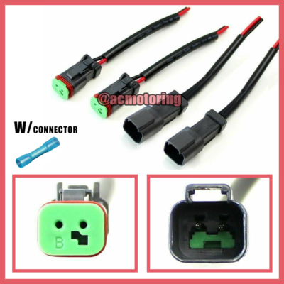 4x Heavy Duty Deutsch DT DTP 2-Pin Male/Female Adapters Connectors ...