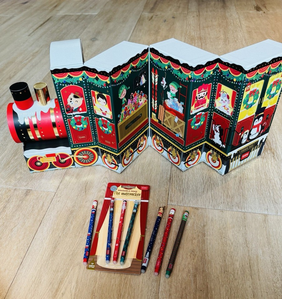 Legami Christmas Train Advent Calendar 2025 Plus 7 Extra Xmas Erasable ...