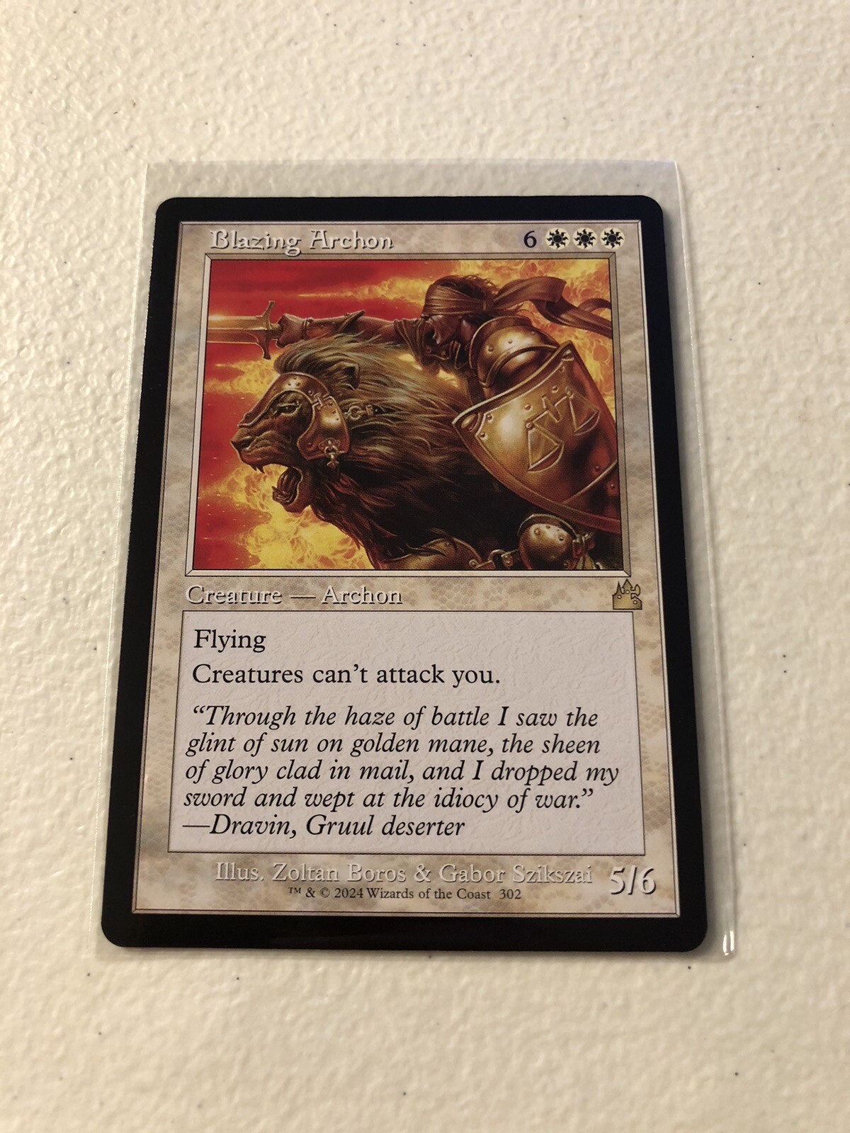 Blazing Archon 302 Retro Frame NON Foil Ravnica Remastered RVR MTG ...