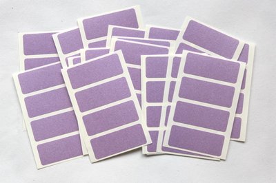 80 GLOSS PURPLE STICKERS COLOURED SELF ADHESIVE LABELS - COLOUR CODING ...