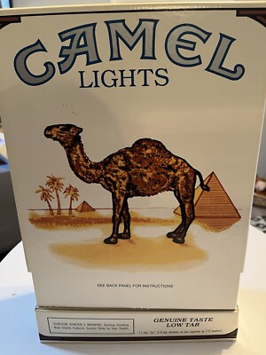 Vintage Camel Lights Cardboard Cigarette Pack Store Display 15X 10”X4in ...