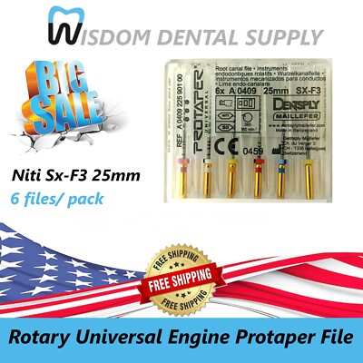 SALE! Dental Rotary Universal Engine Protaper File Niti Sx-F3 25mm ...