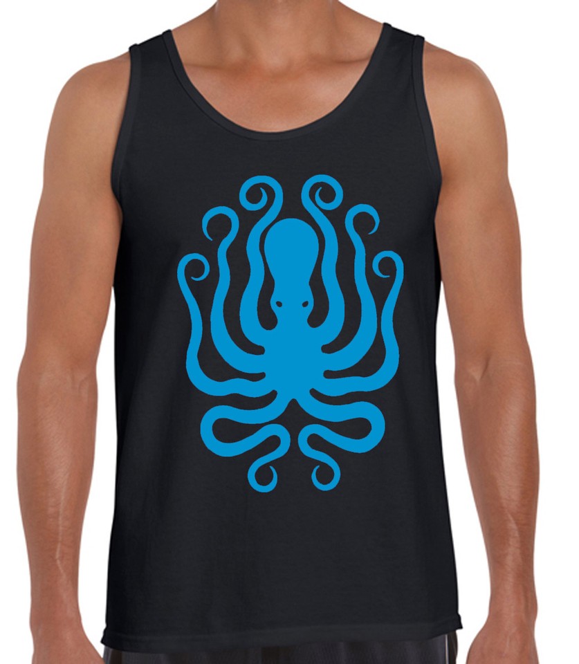 Octopus Squid Scuba T-shirt funny Singlets Hobo Marine Men's Ladies ...