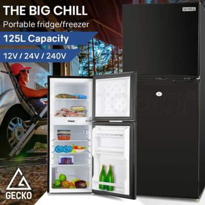GECKO 125L Portable Fridge Refrigerator 12V/24V/240V Motorhome Upright ...
