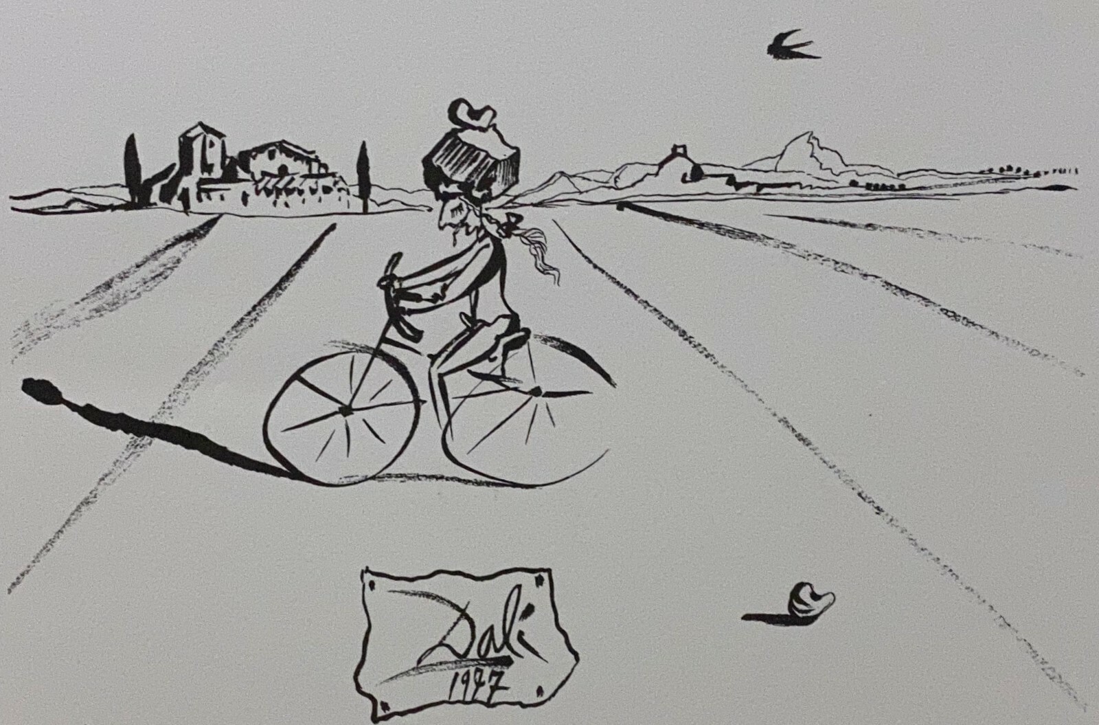 SALVADOR DALI "Bicycle Man" Limited Edition Colour Lithograph | eBay