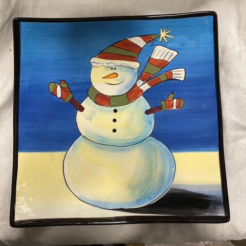 MARY NAYLOR DESIGNS HAND PAINTED PLATE SNOWMAN WALL ART | eBay