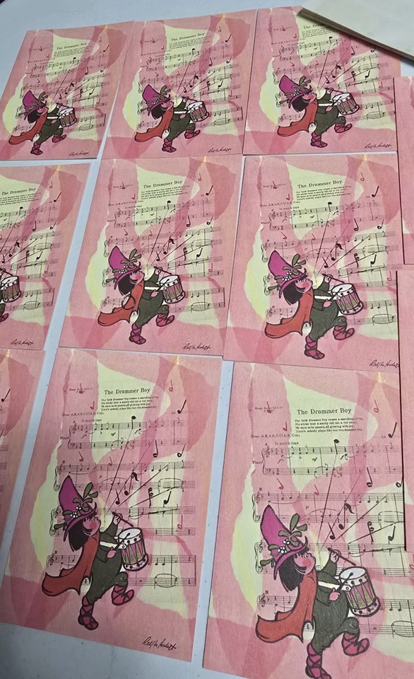 11- VTG Christmas cards By Disney Artist Ralph Hulett - The Drummer Boy ...