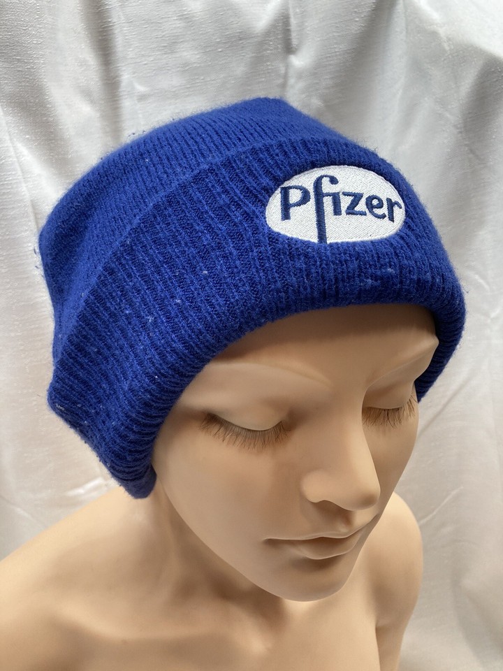 Pfizer Pharmaceuticals Hat Knit Beanie Hat Ski Snow Winter Stocking Cap ...