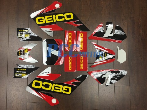 GEICO GRAPHICS DECAL STICKERS KIT HONDA CRF50 CRF 50 F 2004-2014 SDG ...