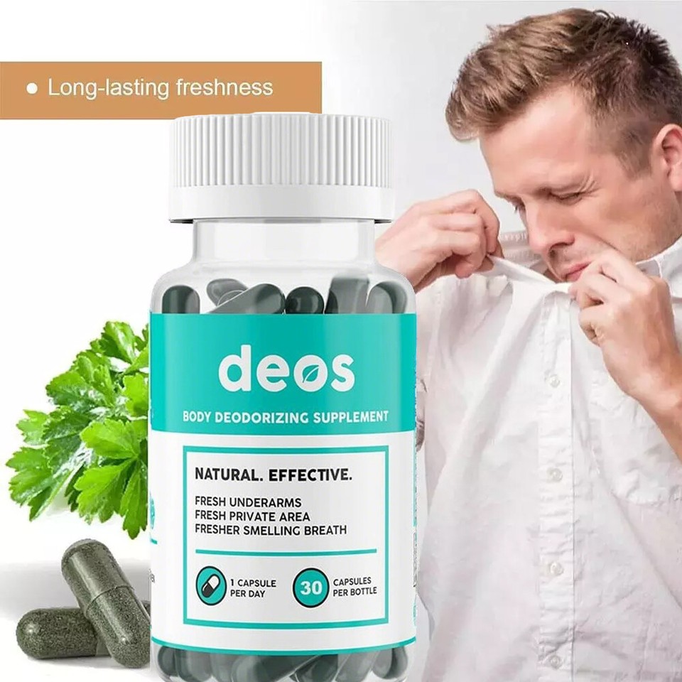 1-3X DEOS Internal Deodorant Supplement – Full Body Deodorizer - (30 ...
