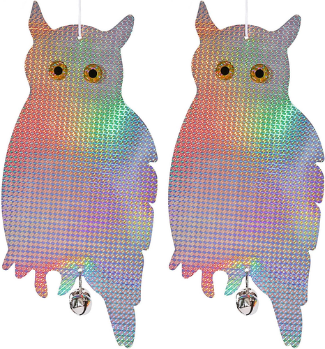 Fake Owl Hanging Reflective Owl Woodpecker Bird Deterrent Control ...