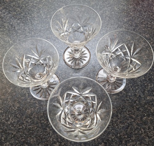 Richardson Lead Crystal Small Sherry Glasses (Unused But One With Flea ...