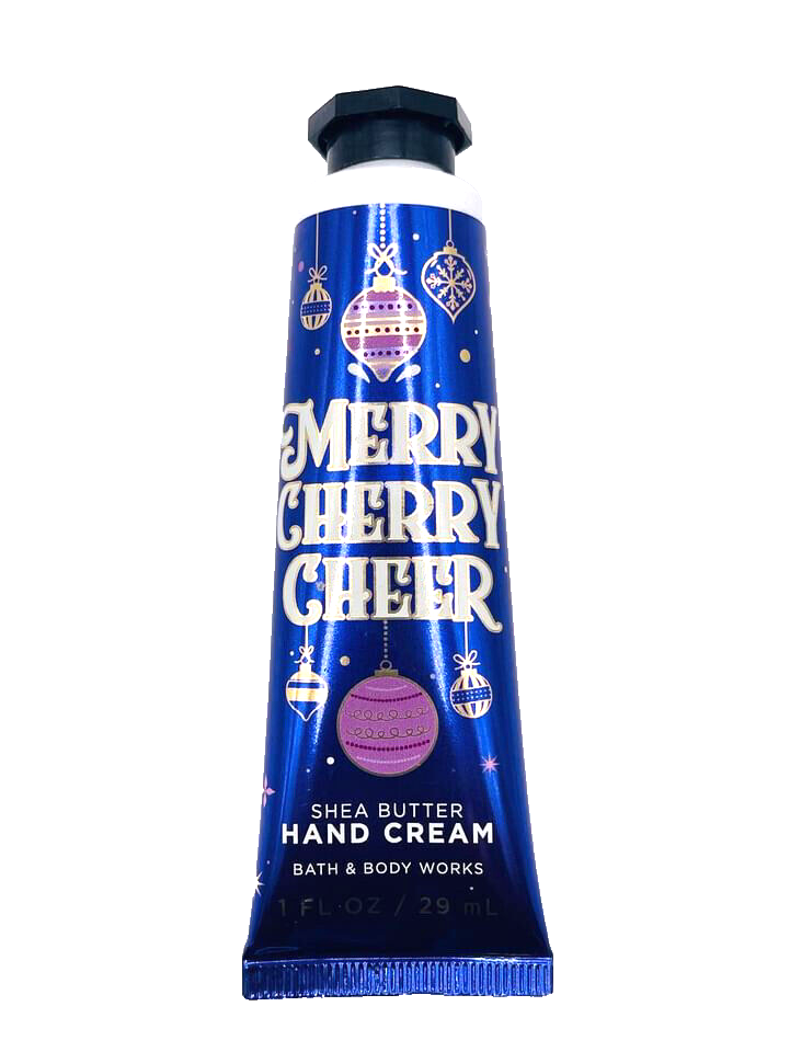 3 BATH & BODY WORKS MERRY CHERRY CHEER TRAVEL SHEA BUTTER HAND CREAM 1 ...