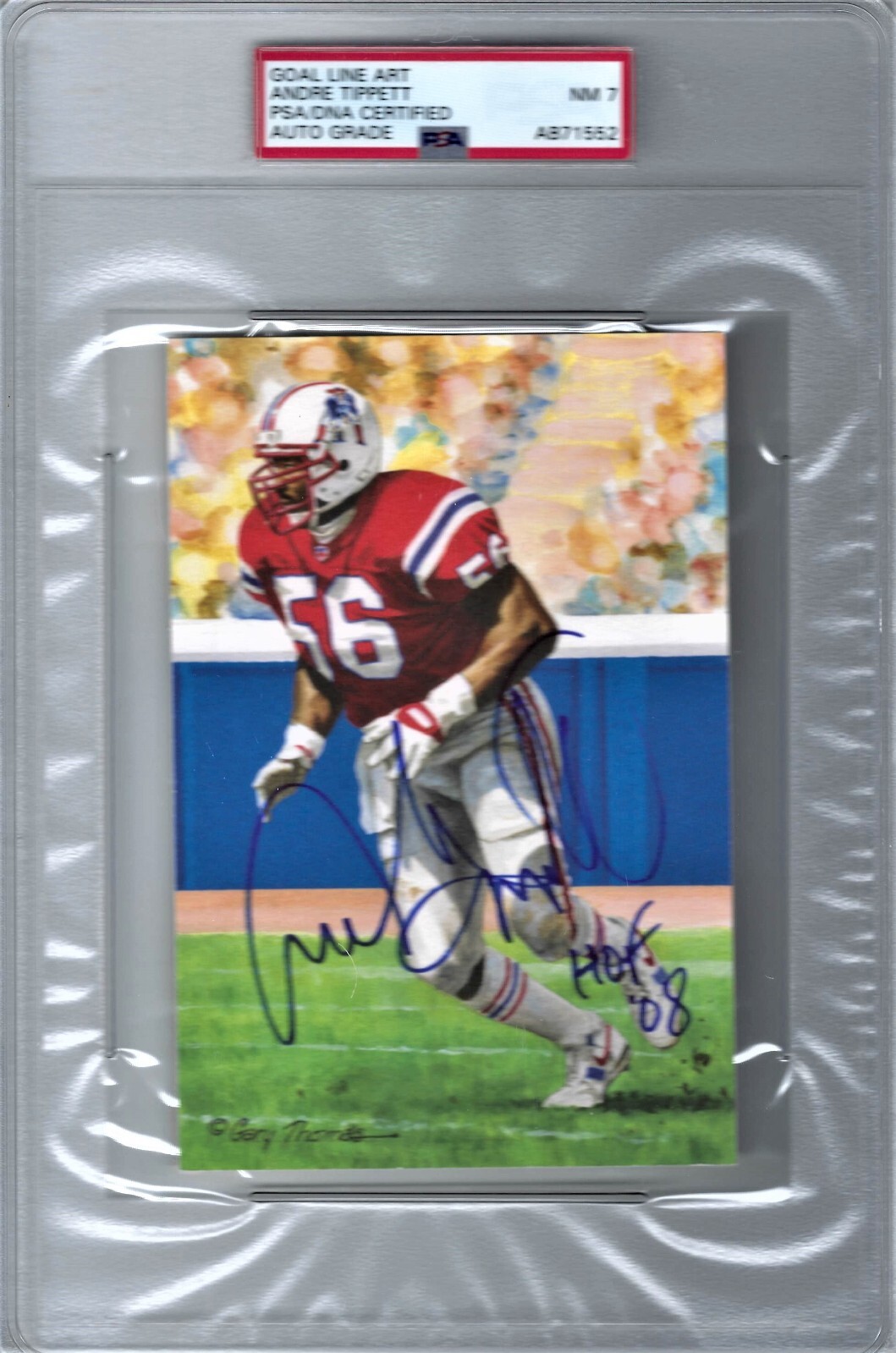 ANDRE TIPPETT SIGNED GOAL LINE ART CARD GLAC AUTOGRAPHED PSA/DNA NEAR ...