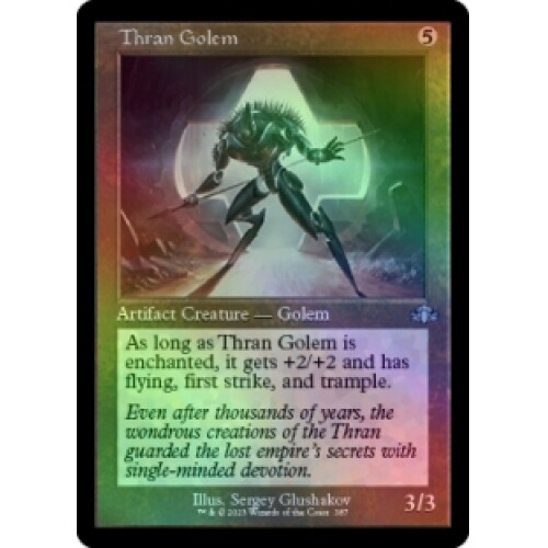 FOIL THRAN GOLEM (RETRO FRAME) X4 Dominaria Remastered Magic MTG MINT ...
