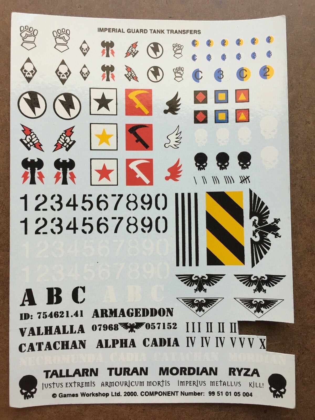 Warhammer 40K Astra Militarum, Ork, Space Marine, Dark Elves, Decal ...
