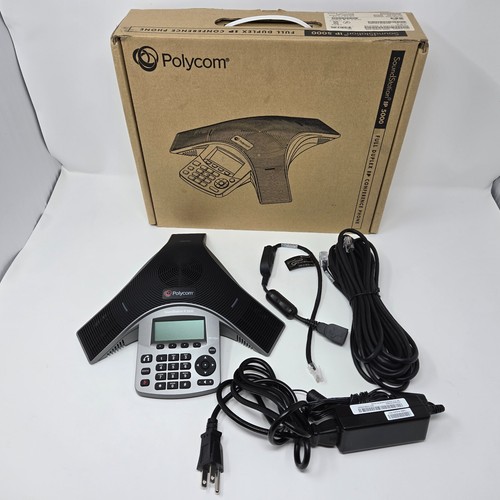 POLYCOM SOUNDSTATION IP 5000 CONFERENCE PHONE POE 2200-30900-025 EUC W ...