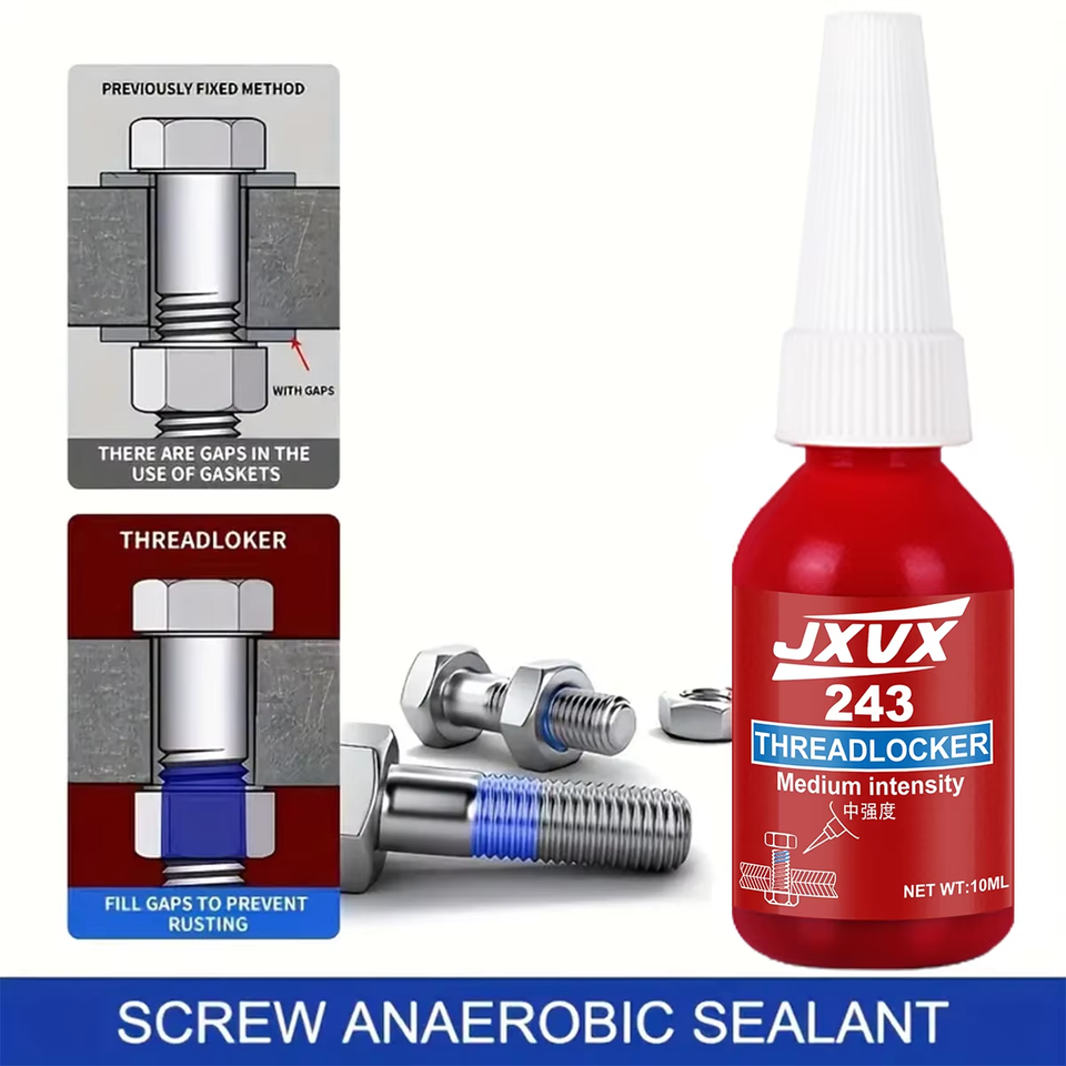Blue Thread Locker 243 Nuts-Bolts Locker Screw Adhesive Lock Tight Seal ...