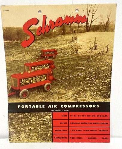1950's Schramm Portable Air Compressor Catalog 5101-A | eBay