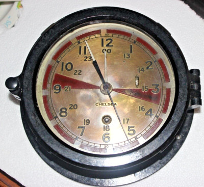 CHELSEA RADIO ROOM CLOCK WW-2 NAVY EXCELLENT RUNNING | eBay
