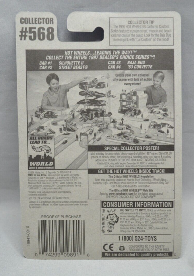 Vintage Hot Wheels #568 Dealers Choice High Rollin’ Royalty Corvette 4/ ...