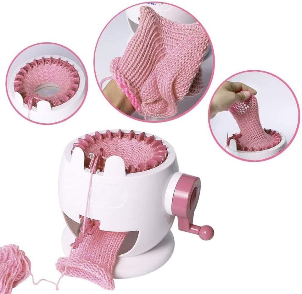 Knitting Machine, Needles Smart Weaving Loom Round Spinning Crochet ...