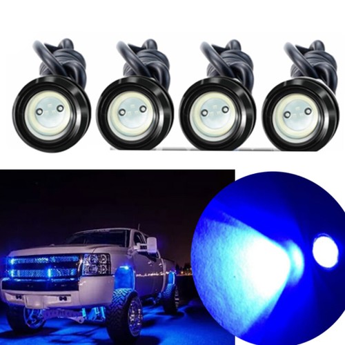 Blue LED Boat Lights Kit Waterproof Pod Bright LED Marine Interior Deck ...