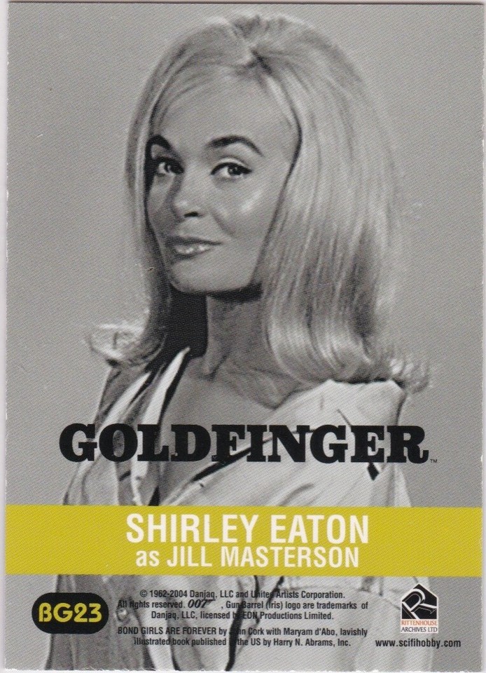 JAMES BOND QUOTABLE BOND GIRLS ARE FOREVER BG23 SHIRLEY EATON AS JILL ...