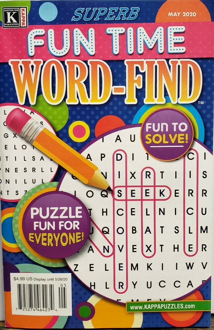 Kappa Superb Fun Time Word Find May 2020 FREE SHIPPING CB | eBay
