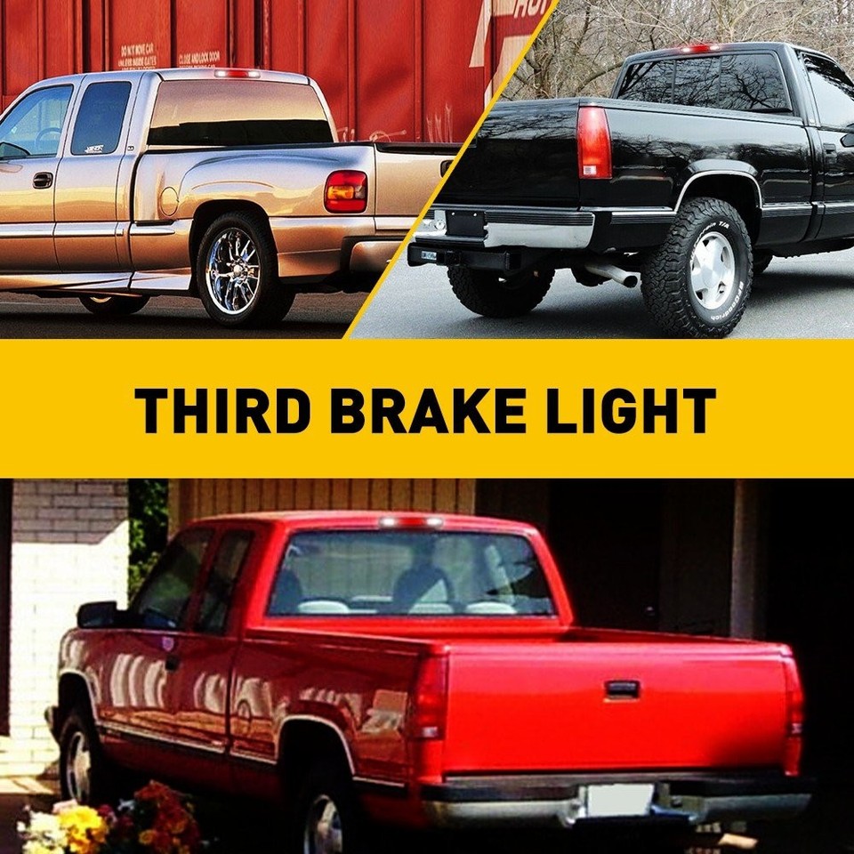 FOR 1988-1998 CHEVY SILVERADO BIACK THIRD 3RD BRAKE LED LIGHT REAR ...