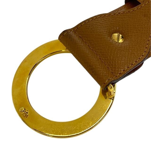 Used BVLGARI BVLGARI Belt Round Logo Buckle Leather Camel Light Brown ...