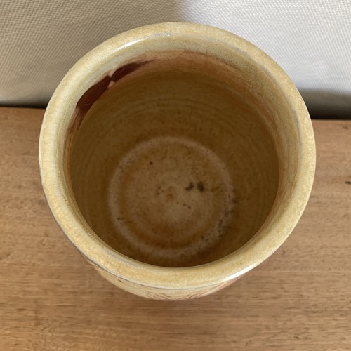 Small Handmade Studio Pottery Vase Signed Beige Brown | eBay