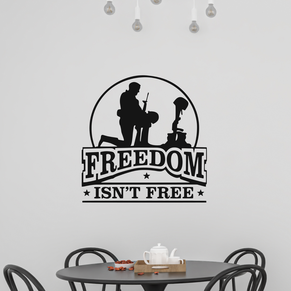 Freedom Isn't Free Decal Sticker Military Veteran Car Tumbler Wall | eBay