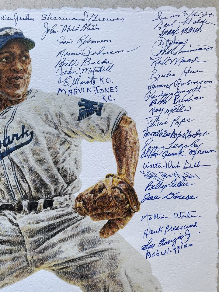 Leon Day Negro leagues AUTOGRAPHED Lithographed Autographed By 68 w 45 ...
