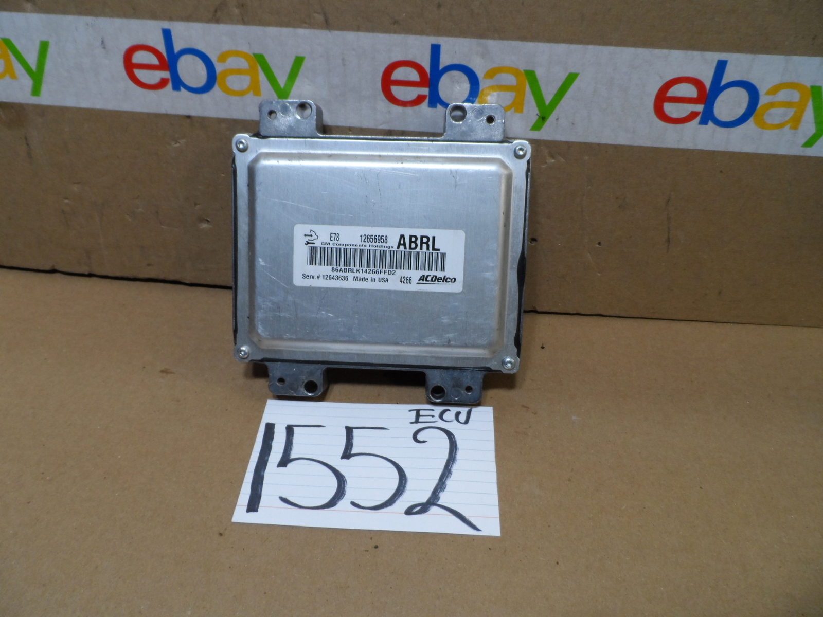 2015 CHEVROLET CRUZE #1552 Engine Computer ECM ECU 12656958 | eBay