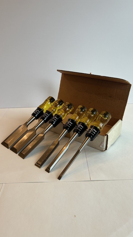 Vintage Buck Bros Beveled Edge Wood Working Chisel Set 6 Pcs | eBay