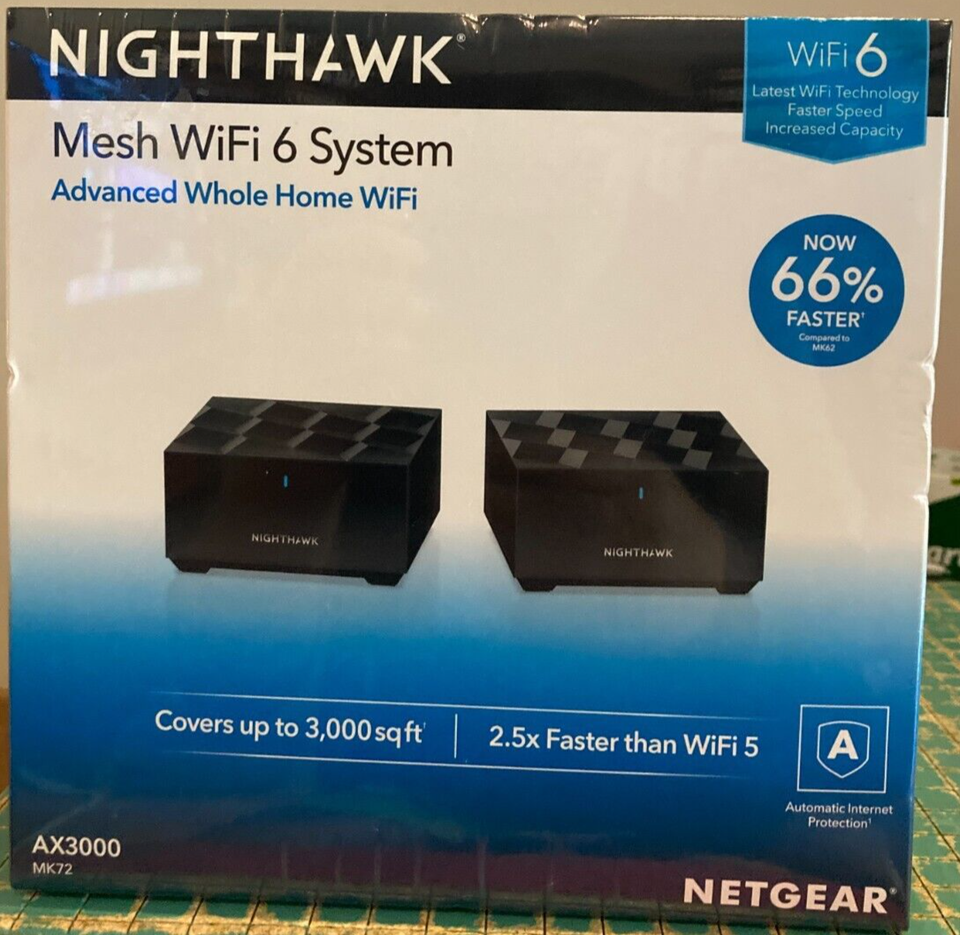 NETGEAR Nighthawk AX3000 Mesh WiFi 6 System, Router + 1 Satellite ...