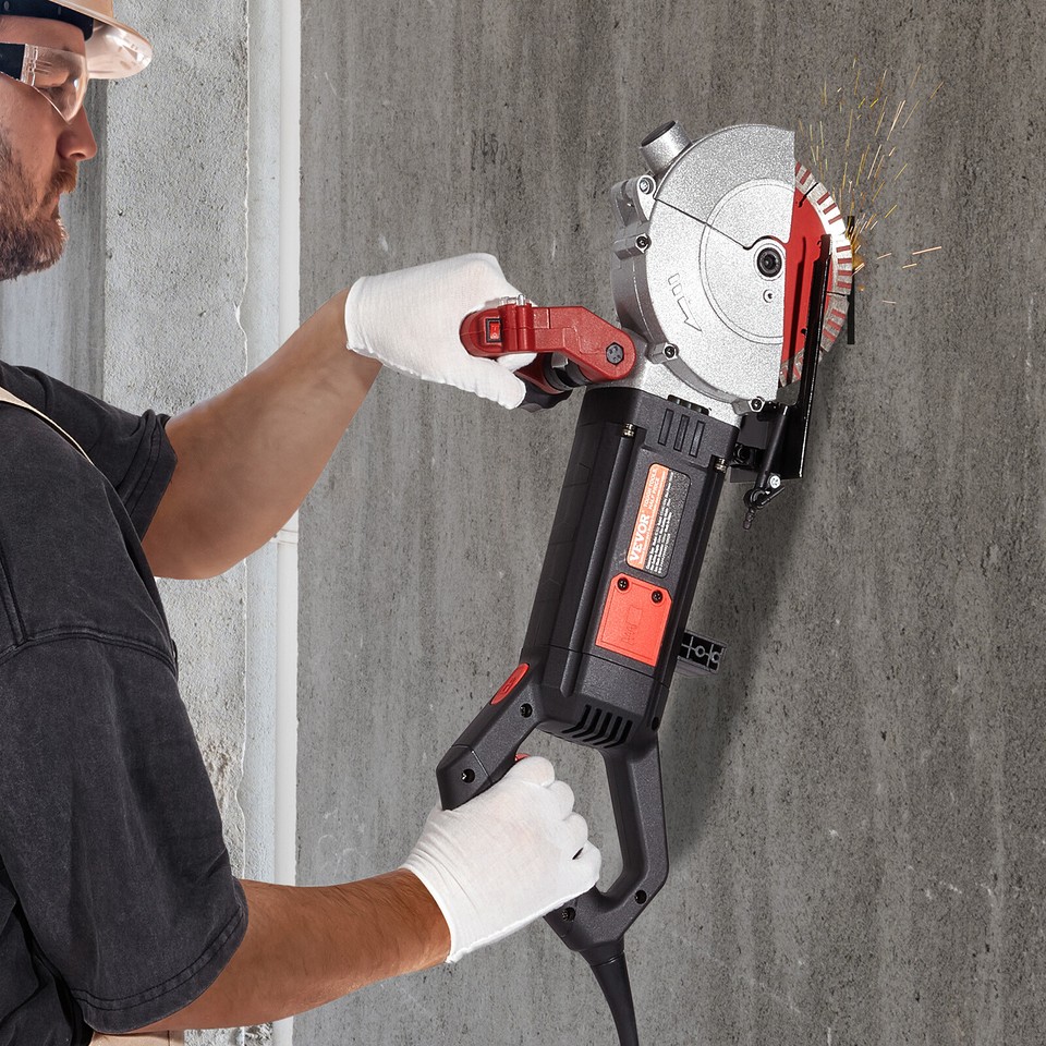 Wall Chaser Wall Groove Cutting Machine 52 mm Depth Wall Slotting ...