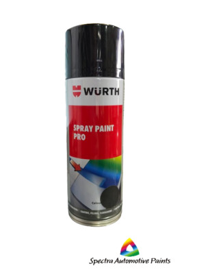 Wurth Spray Paint Pro Satin Jet Black 400ml Aerosol/ Spraycan Touch Up ...