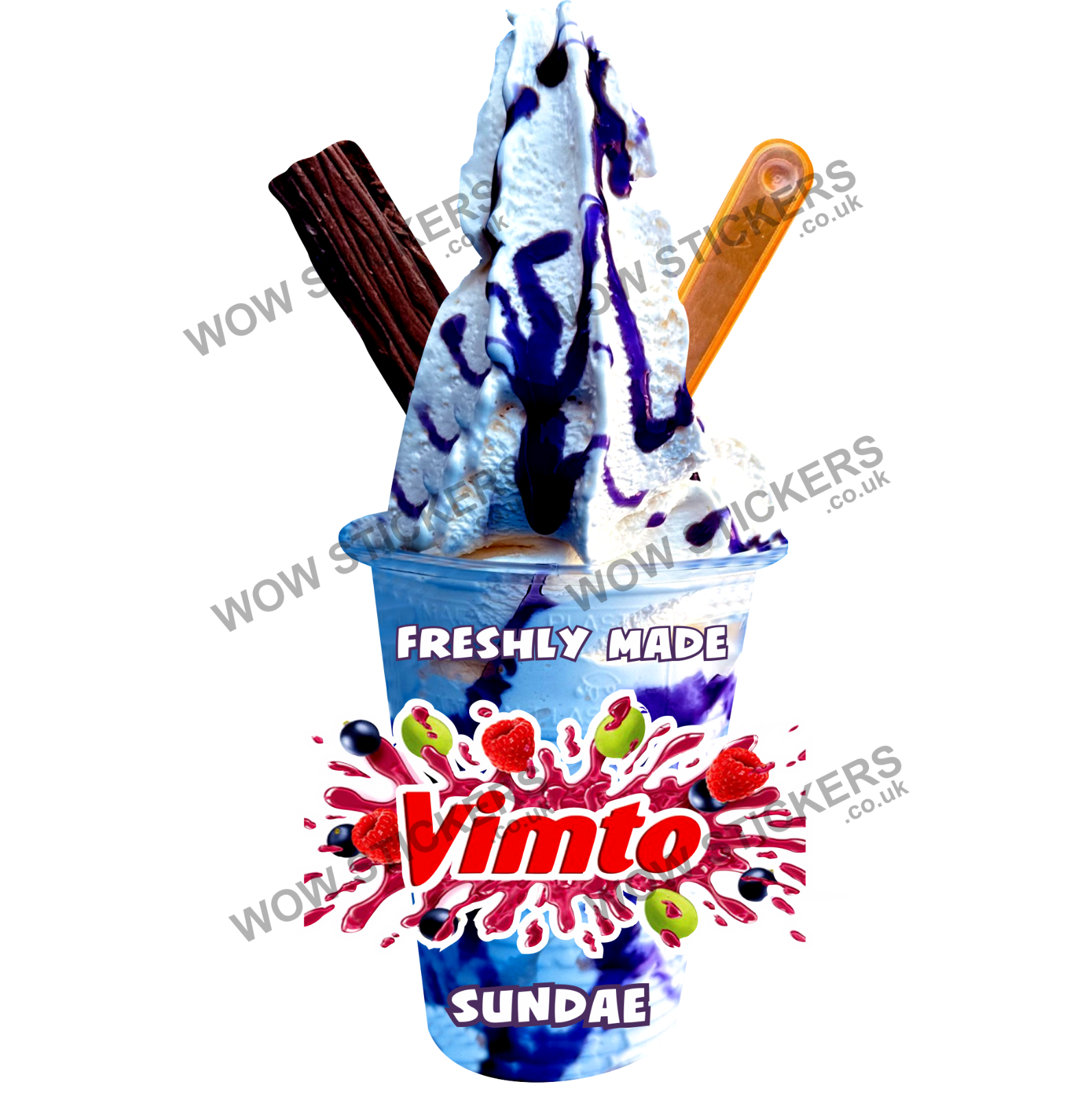 Vimto Ice Cream Sundae Sticker Decals KBG Van(Choose Size) | eBay