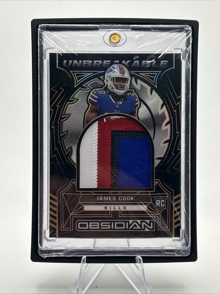 2022 James Cook Obsidian Unbreakable SP /75 4-Color Patch Rookie Card ...