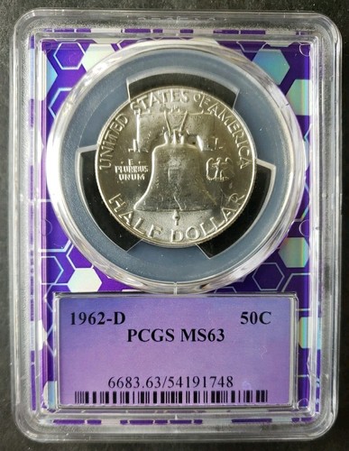 1962 D 50c Franklin Silver Half Dollar PCGS MS63 | eBay