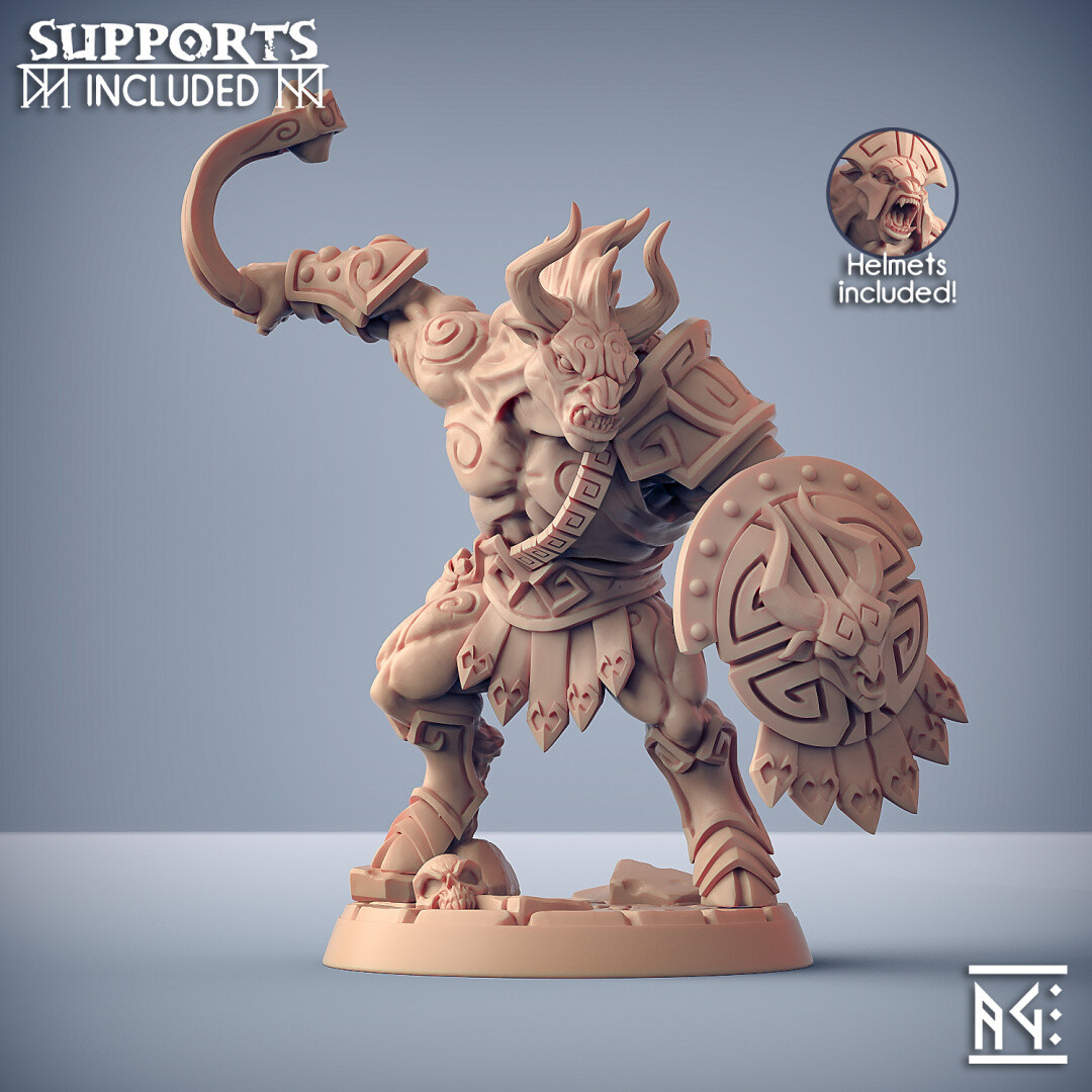 Minotaur Fighter Berserker Marauder Miniature | D&D DnD | | eBay