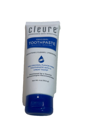 Cleure Original Natural Toothpaste - Flavor-Free, Fluoride-Free 4 oz | eBay